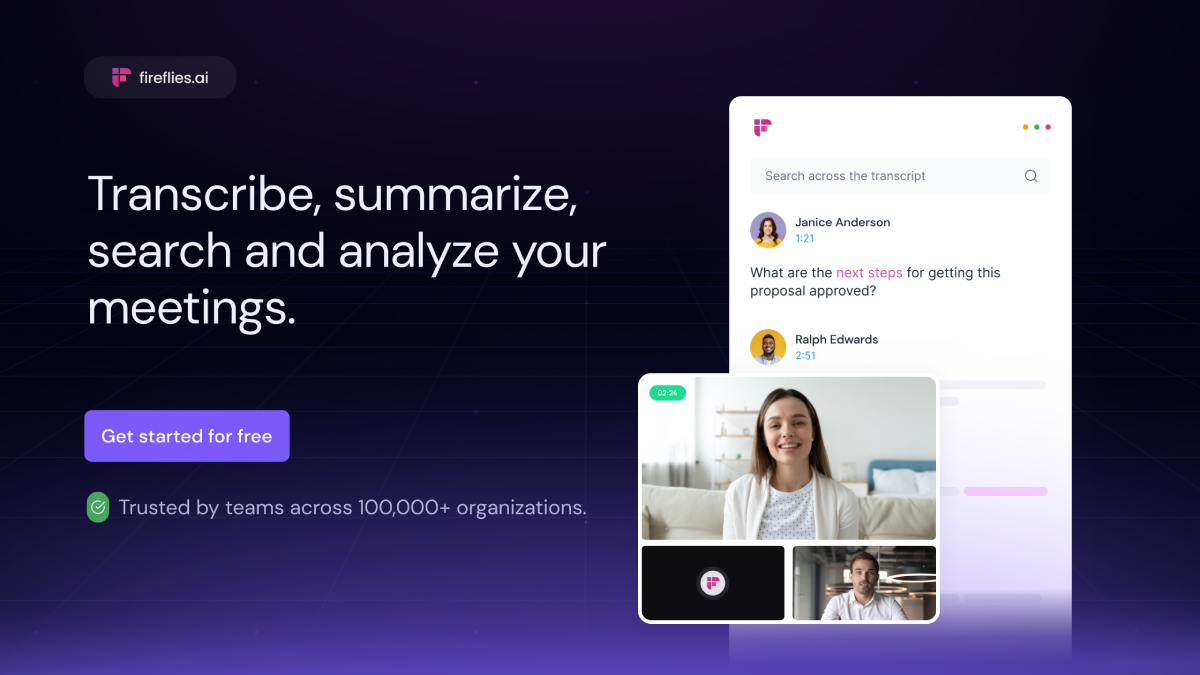 Fireflies.ai - Eliminate manual note-taking from your meetings using AI